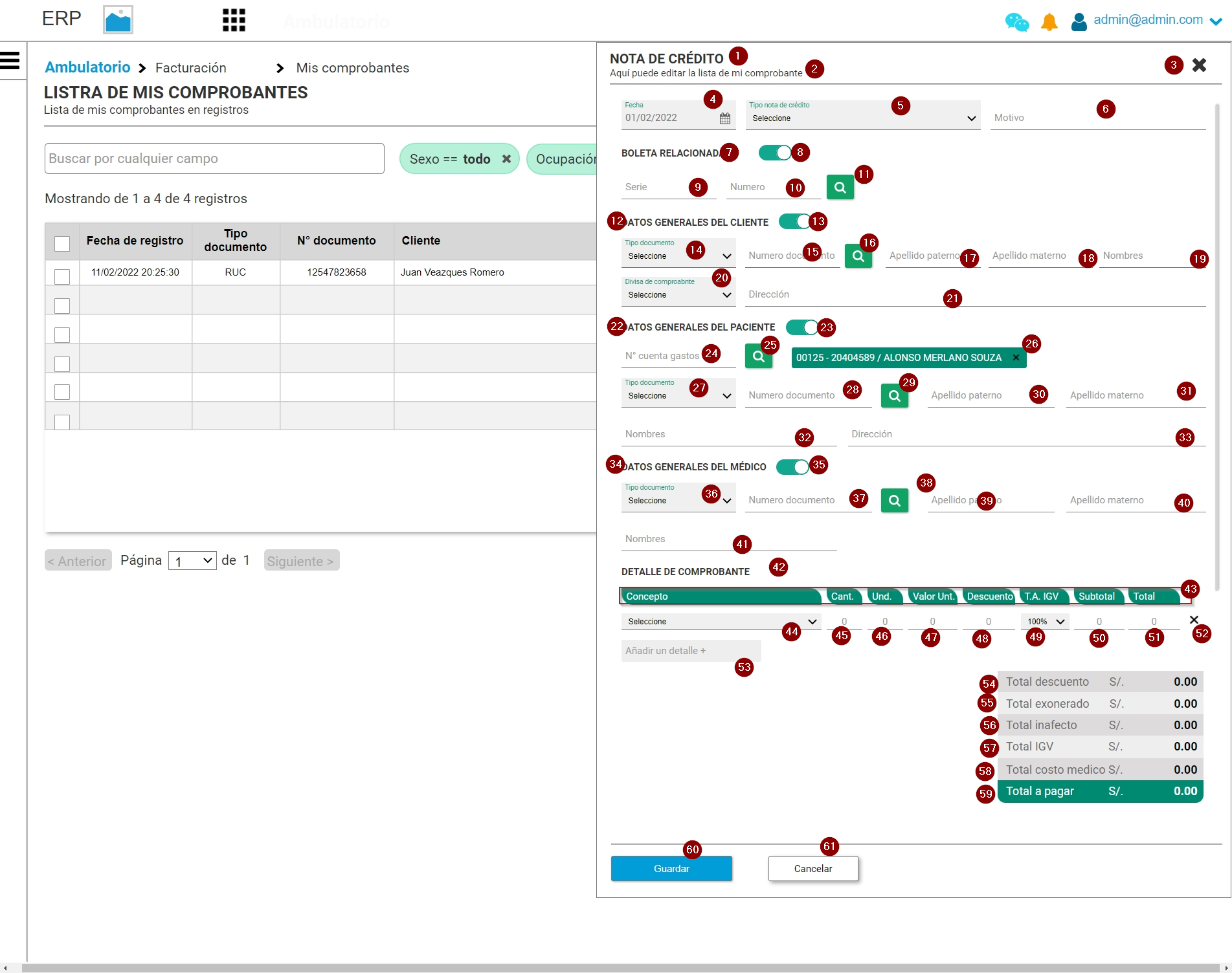 Nueva nota de credito – SYSLACSDEV DOCS