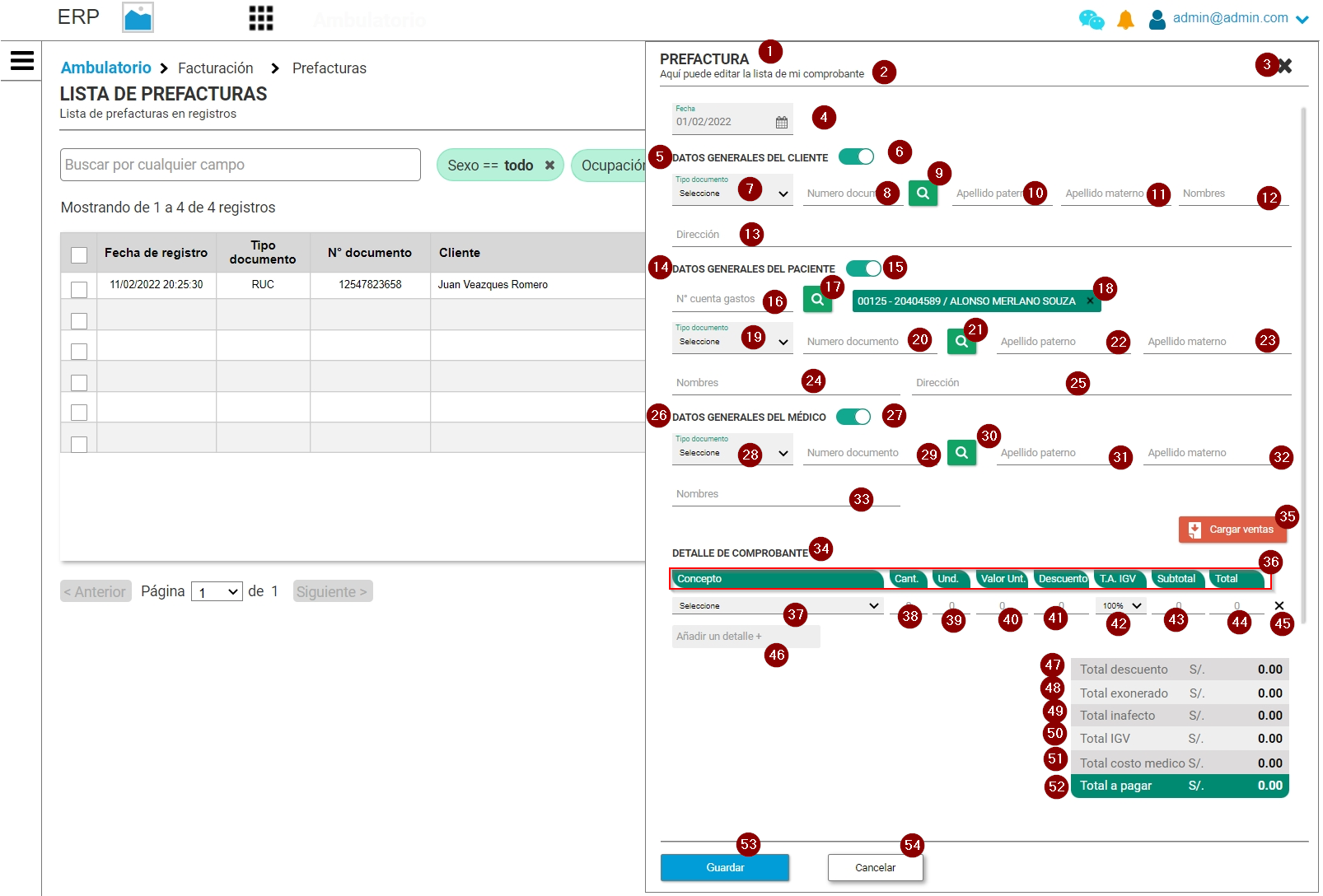 Nueva prefactura – SYSLACSDEV DOCS