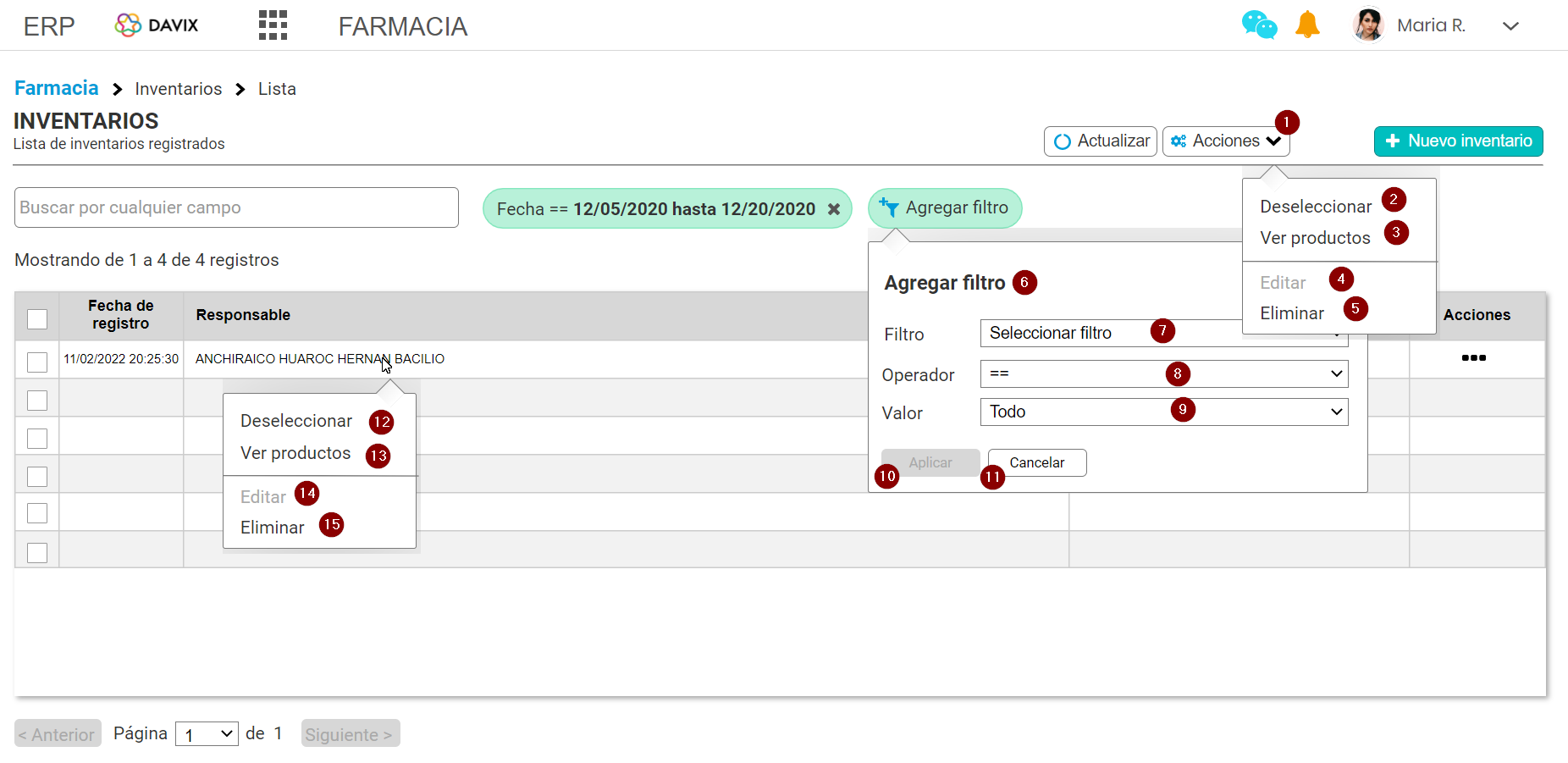Lista de inventarios – SYSLACSDEV DOCS